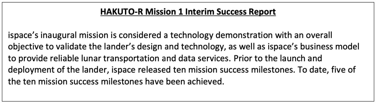 ispace Releases Interim Success Report for HAKUTO-R Mission 1 | ispace