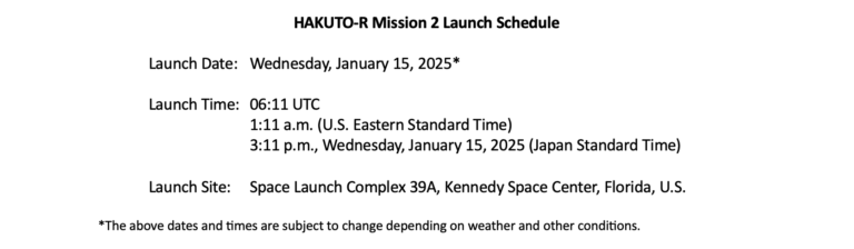 ispace Announces Mission 2 Launch Date & Time | ispace